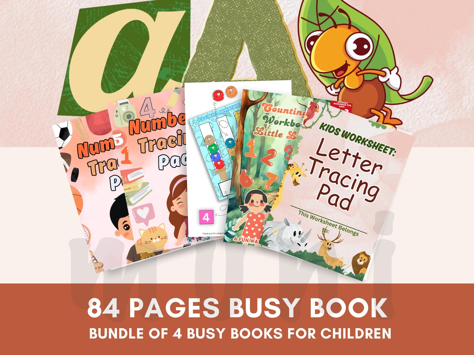 Busy Book Printable I Letter Tracing I Number Tracing I Counting I ...