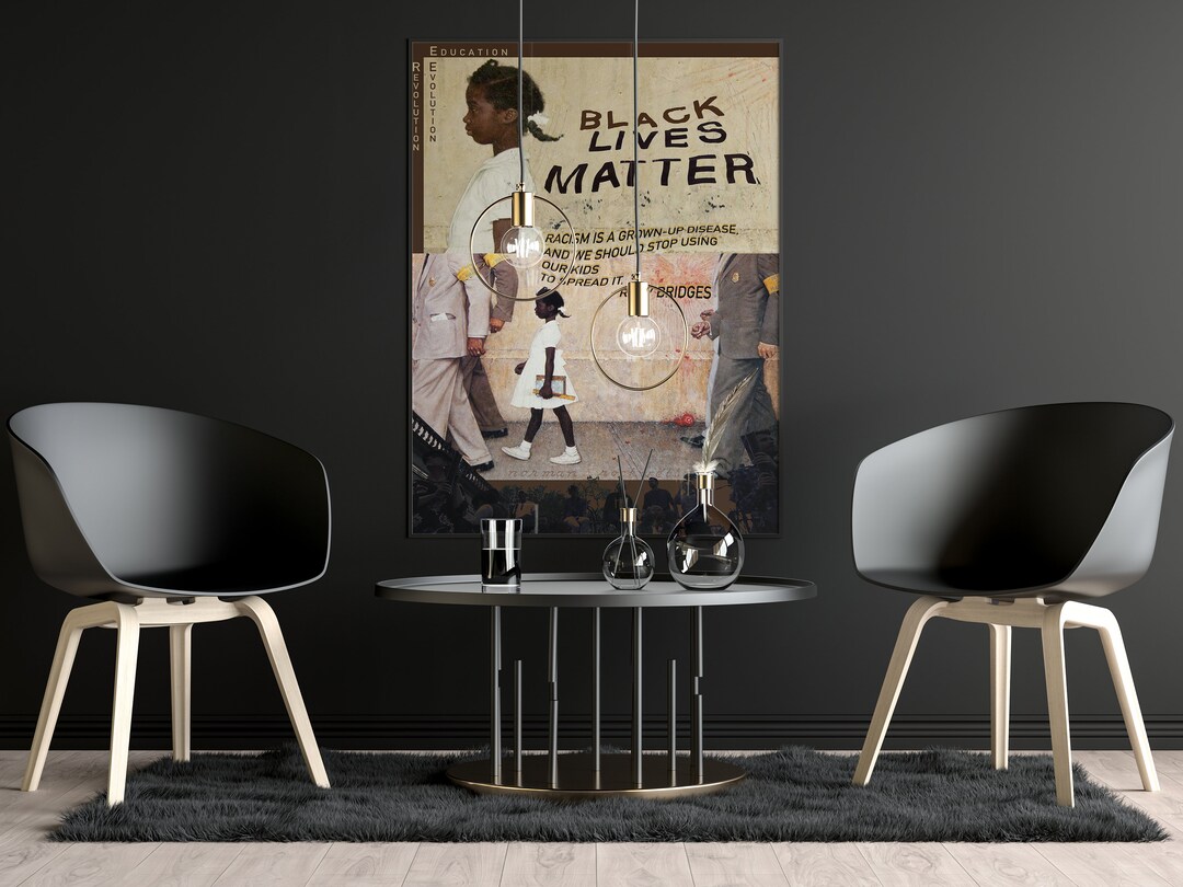 Black Lives Matter Poster, Anti-racism Art, Social Justice Protest ...
