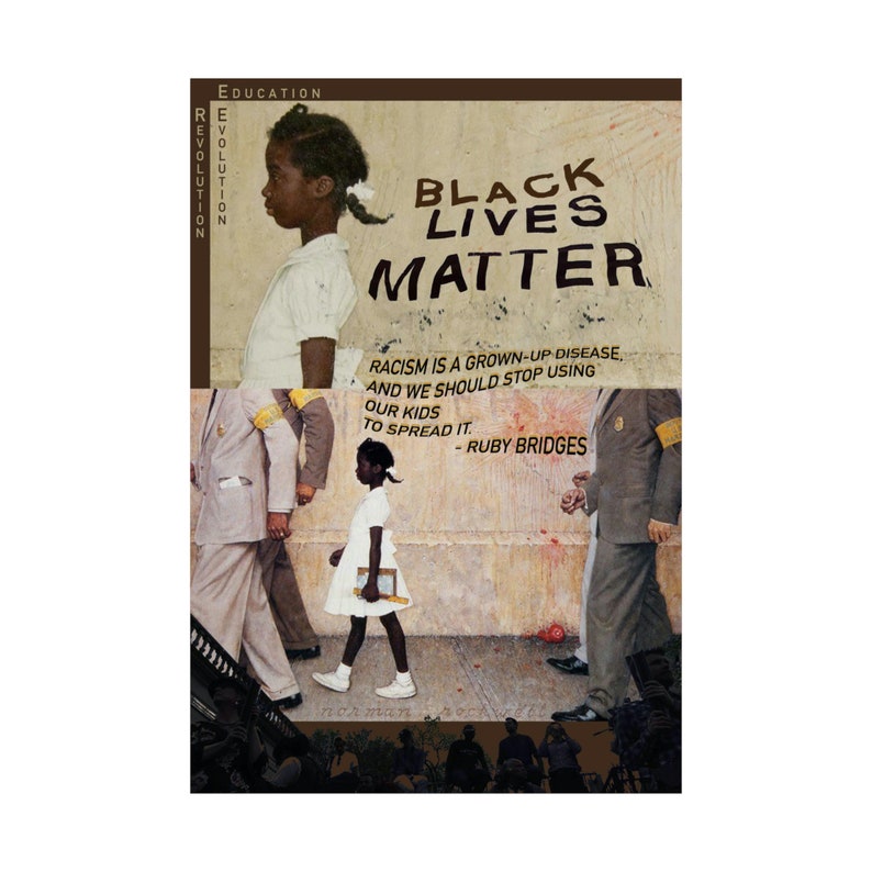 Black Lives Matter Poster, Anti-racism Art, Social Justice Protest ...