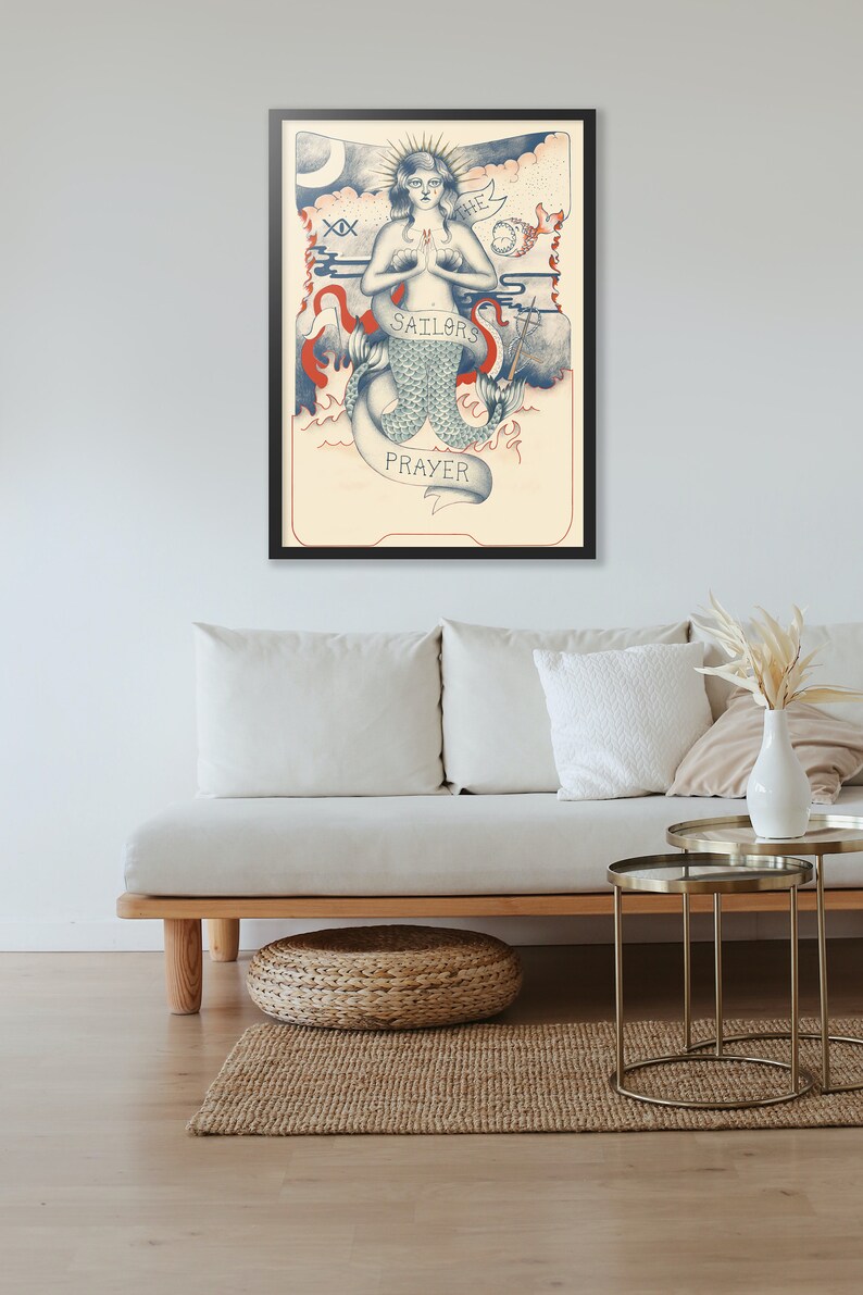 MERMAID POSTER - Etsy