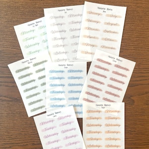 Highlighted WEEKDAYS | Days of Week | Calendar Stickers | Planner ...