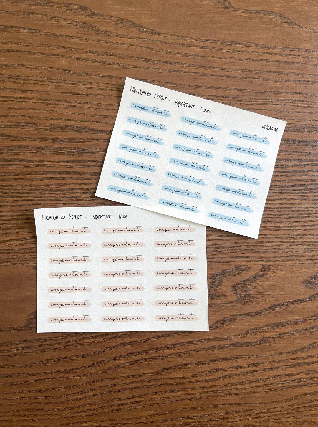 Highlighted IMPORTANT | Highlighted Script Stickers | Functional Script ...