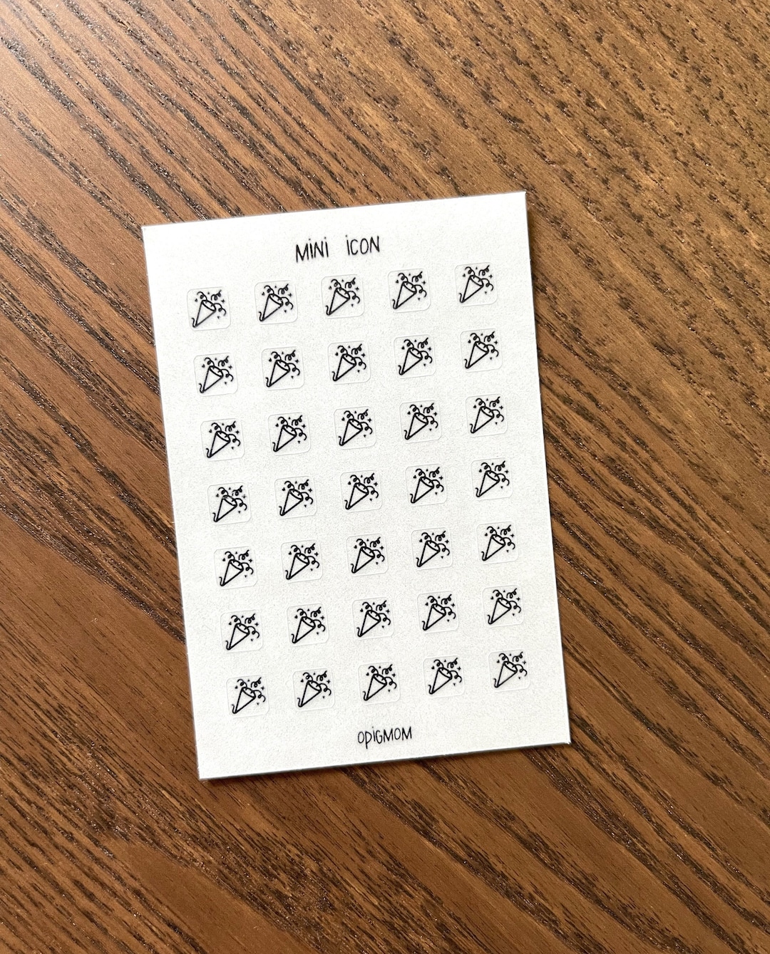 Micro Icon Stickers POP | Mini Icon Transparent Stickers | Clear Matte ...