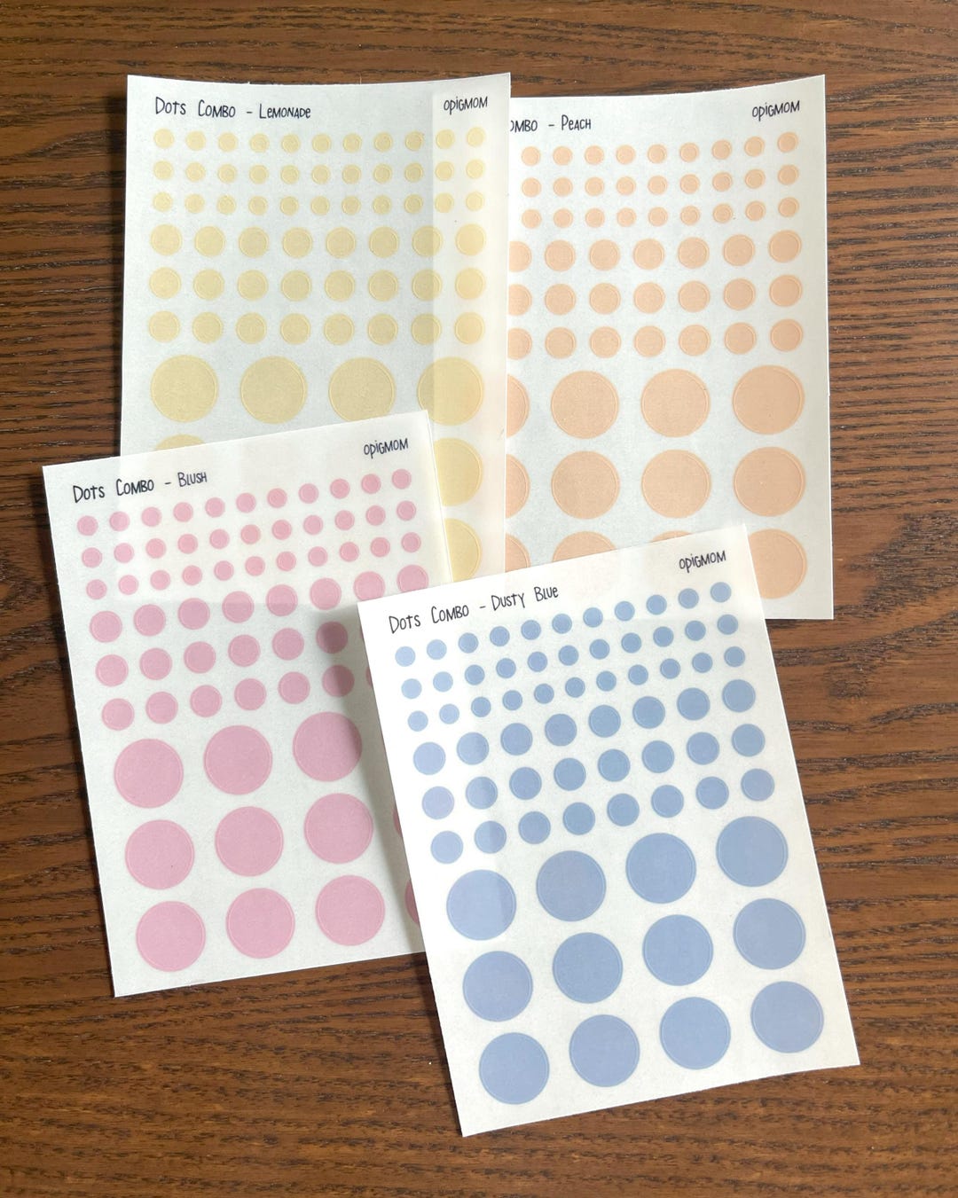 DOTS COMBO| Multiple Size Dots | Transparent Dots | 28 Colors ...