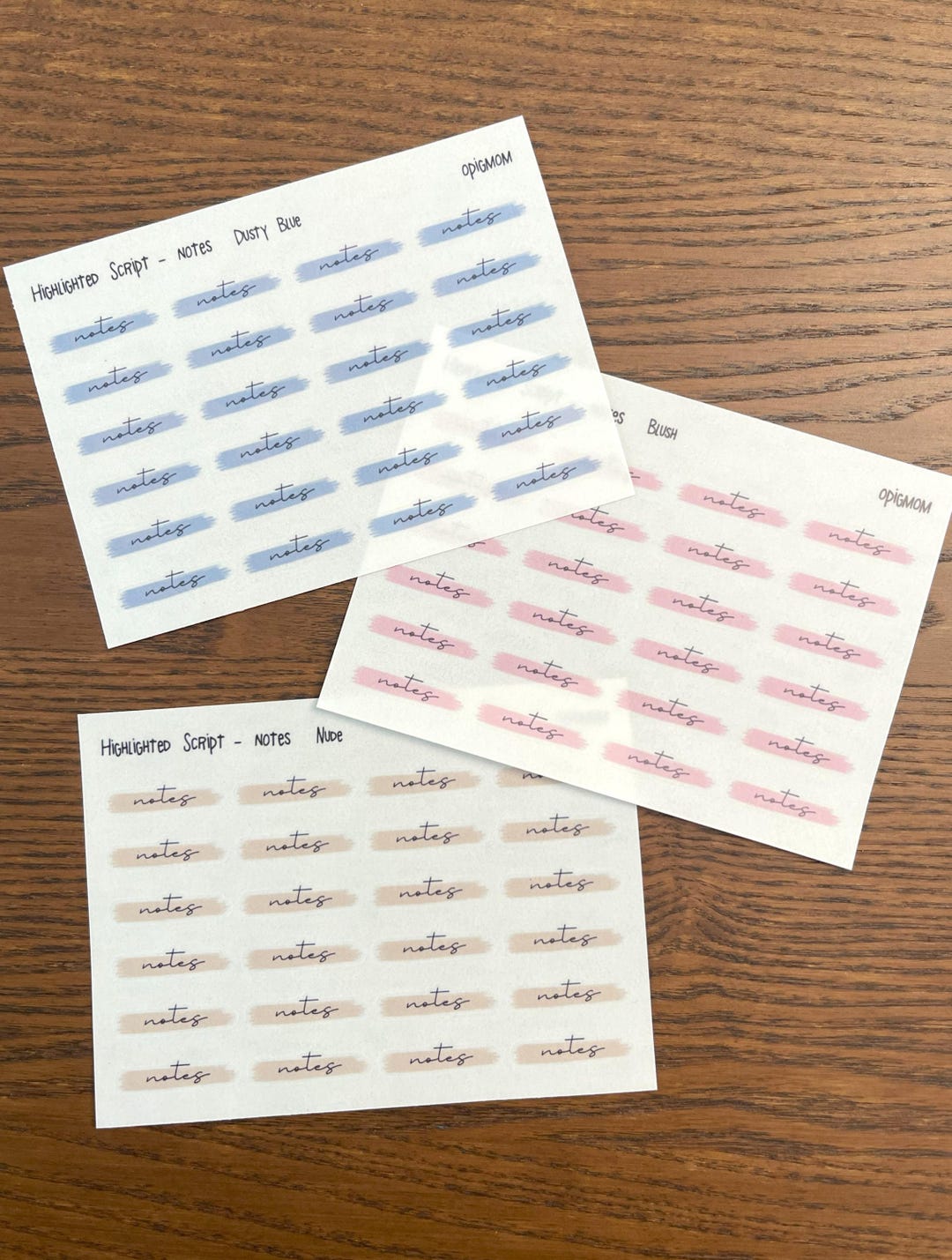 Highlighted NOTES | Highlighted Script Stickers | Functional Script ...