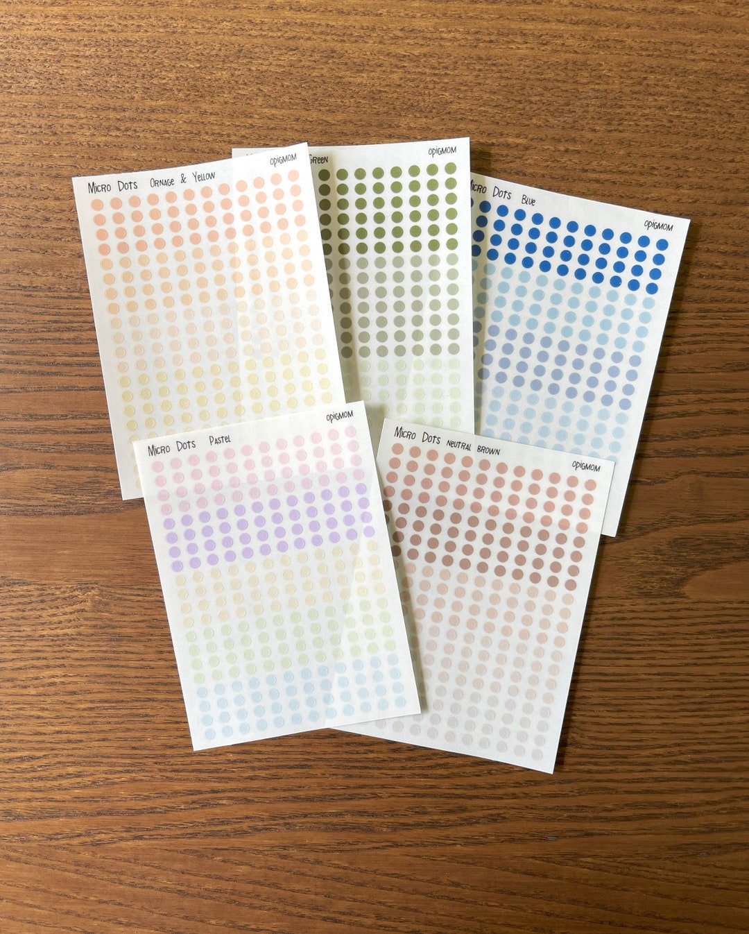 Micro Dots | Transparent Dots | 28 Colors, Functional Planner Stickers ...