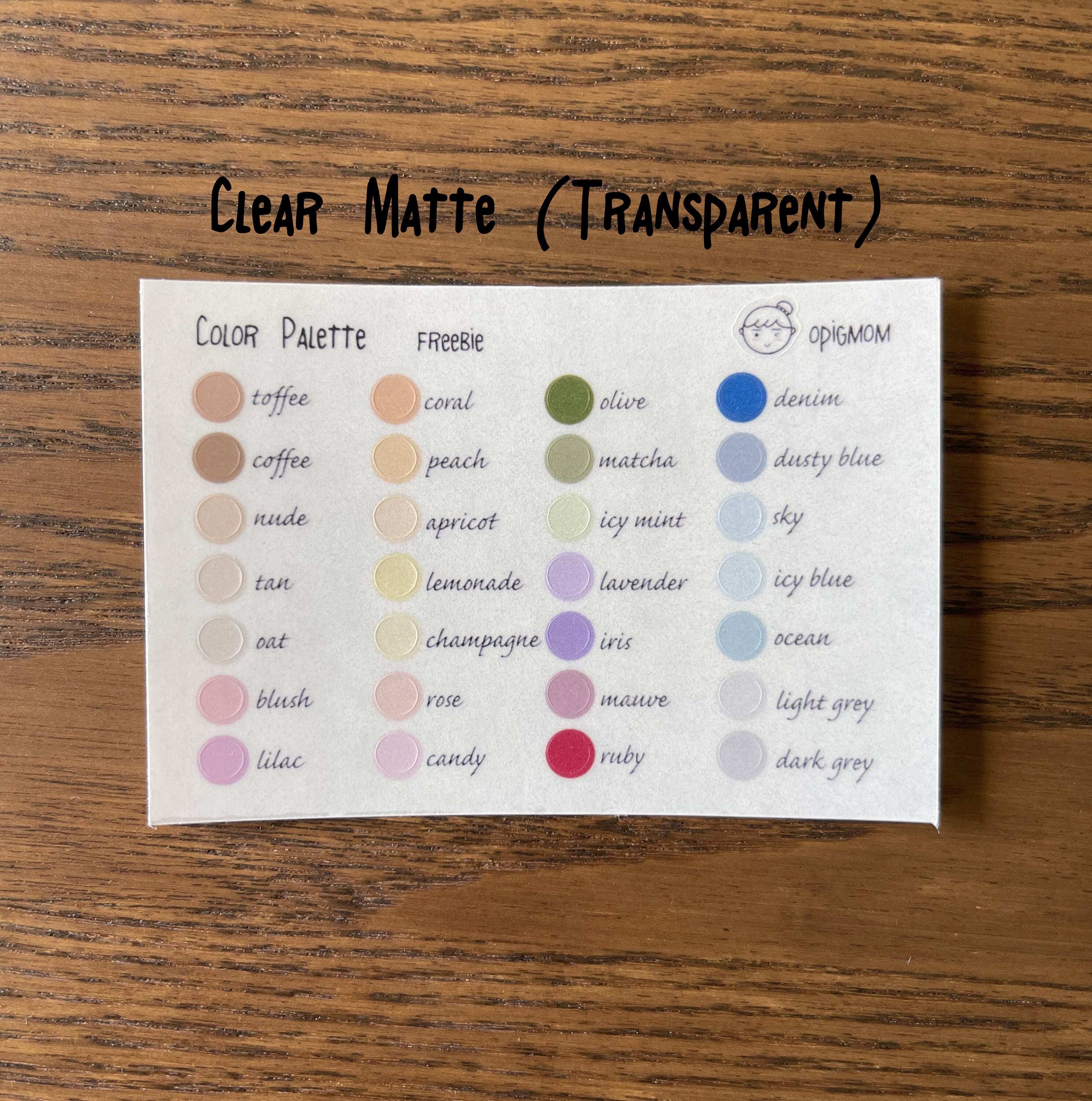 Micro Quadrants Transparent Dots 28 Colors, Functional Planner Stickers ...