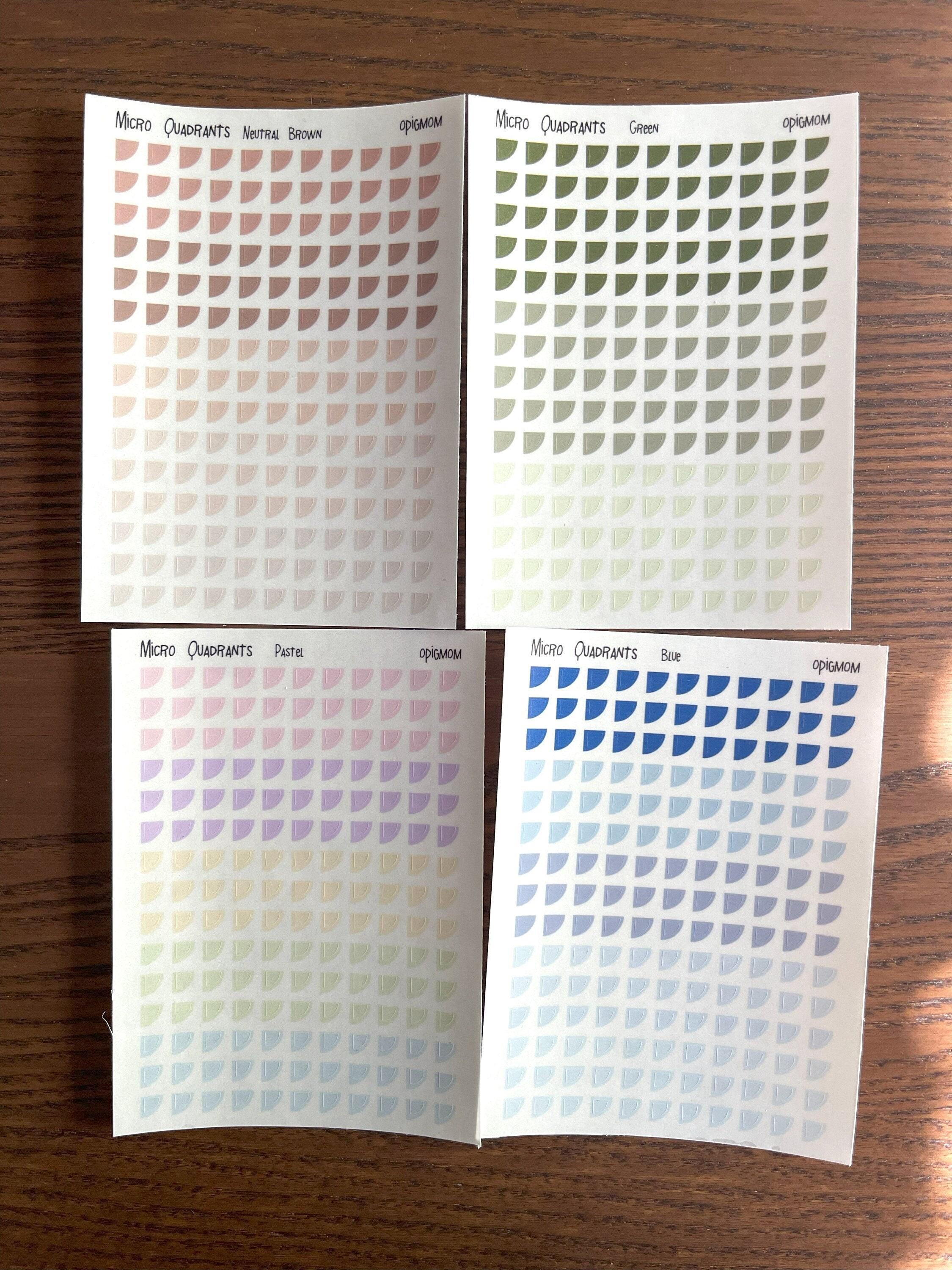 Micro Quadrants Transparent Dots 28 Colors, Functional Planner Stickers ...