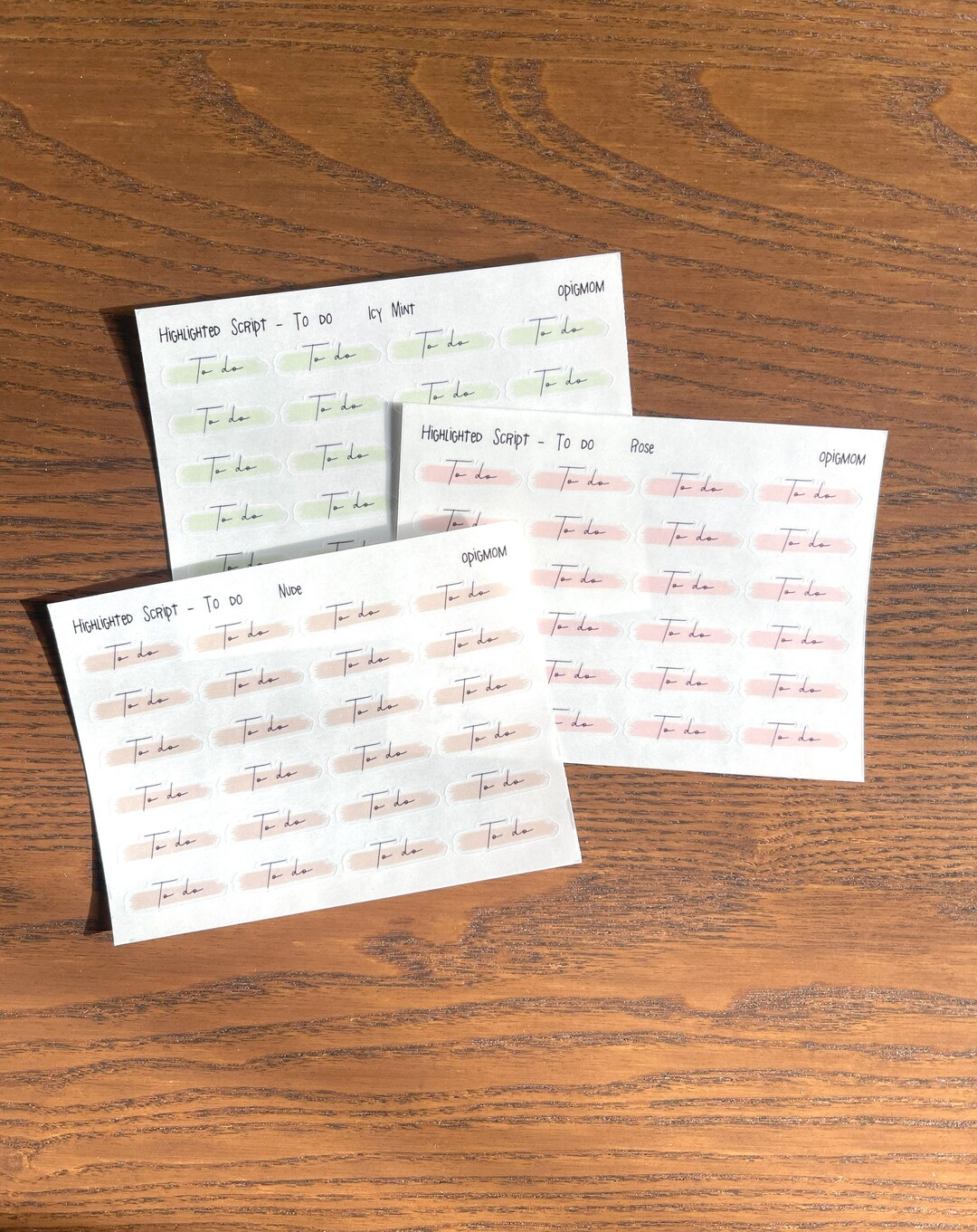 Highlighted to Do Highlighted Script Stickers Functional Script ...