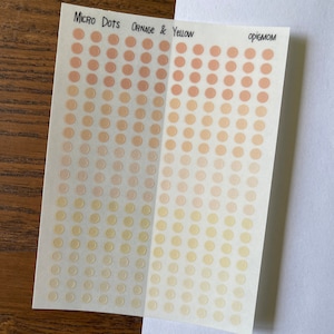 Micro Dots | Transparent Dots | 28 Colors, Functional Planner Stickers ...