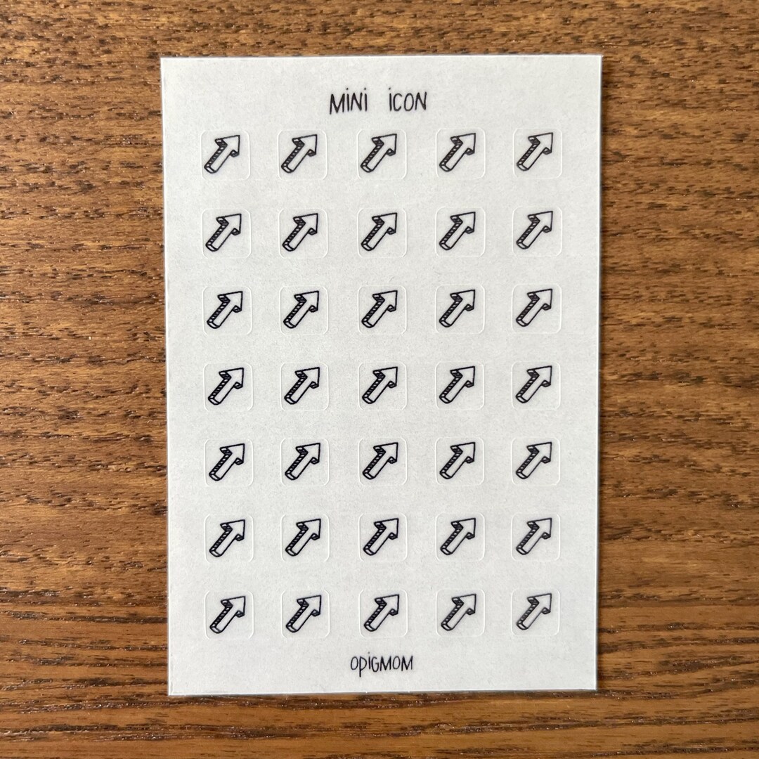Micro Icon Stickers ARROW | Mini Icon Transparent Stickers | Clear ...