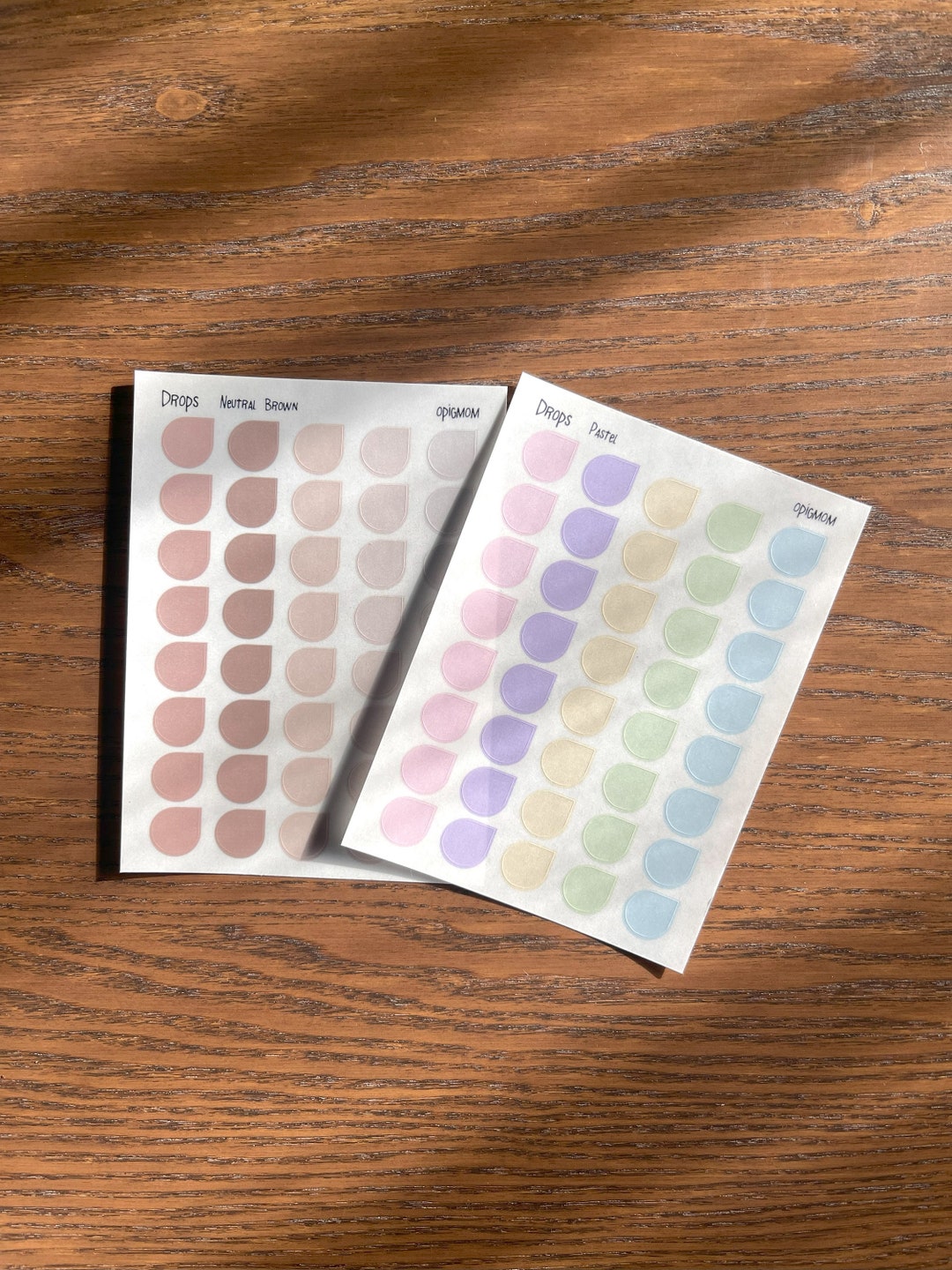 Drop Planner Stickers | Transparent Drop Stickers | 28 Colors ...