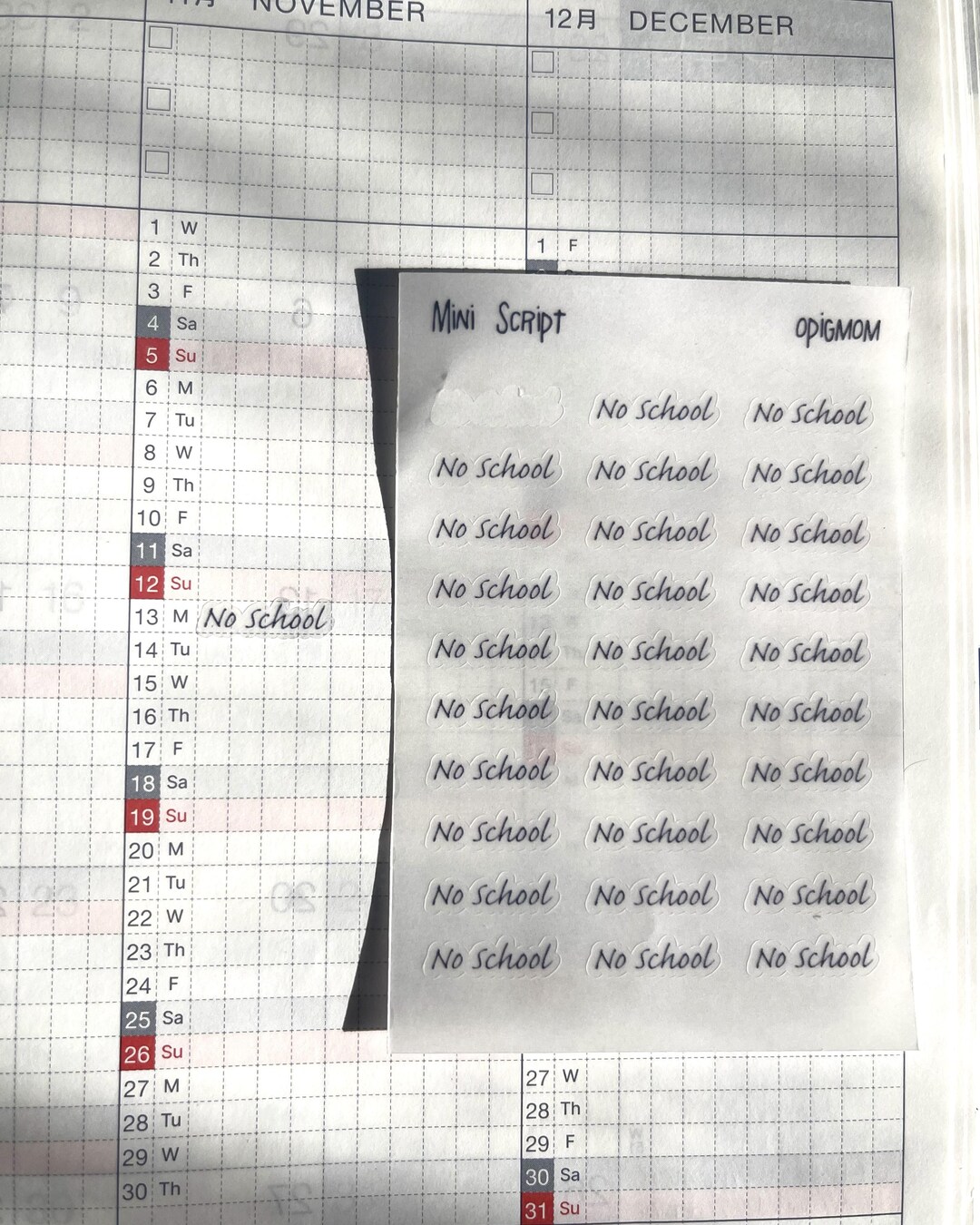 CUSTOM Micro Script Stickers - Handwritten Style | Custom Text | White ...