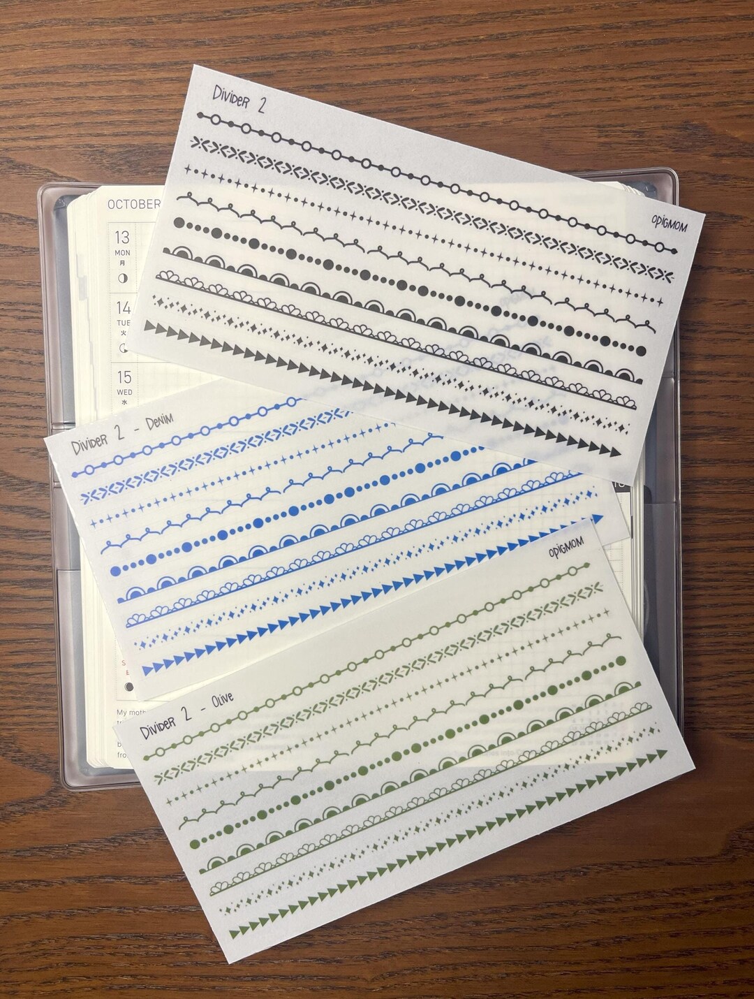 Hobonichi Weeks Divider Ver. 2 | Header Divider Stickers | Deco ...