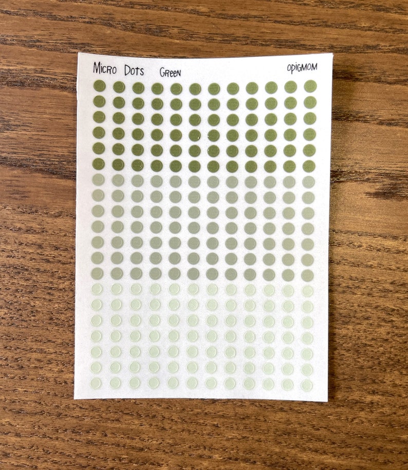 Micro Dots Transparent Dots 28 Colors Functional Planner - Etsy