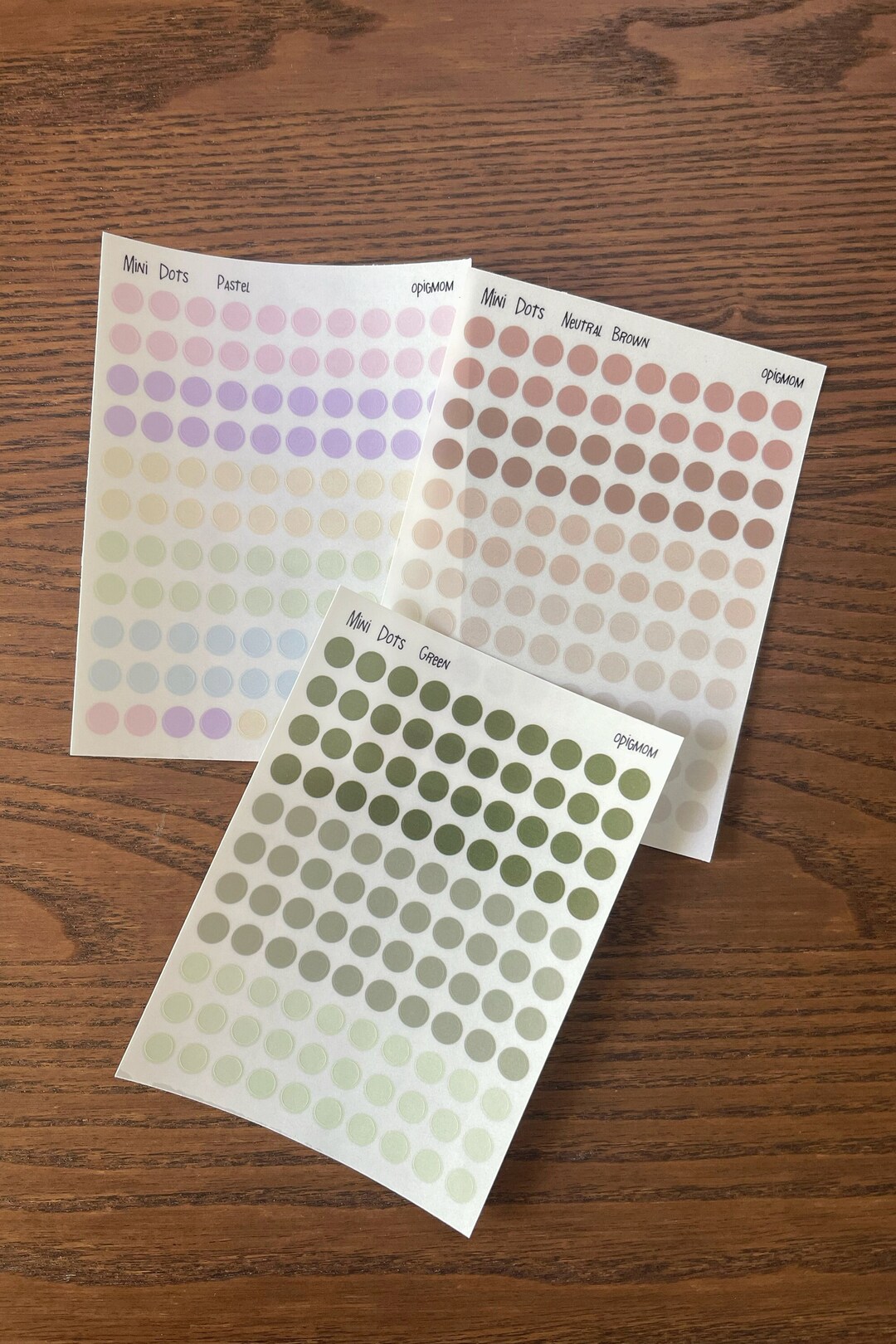 Mini Dots | 28 Colors, Transparent Dots | Circle Sticker | Functional ...