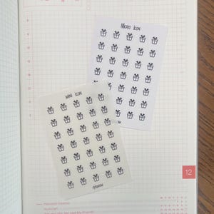Mini Icon Stickers Gift / Present Transparent Stickers Clear Matte ...