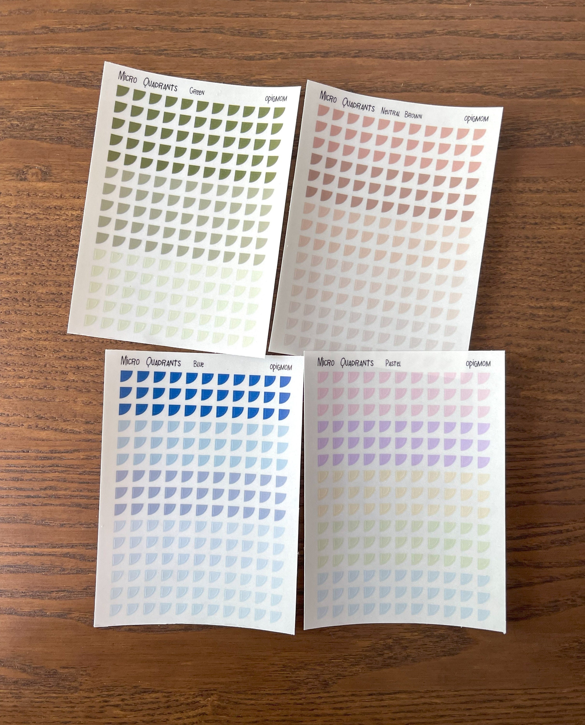 Micro Quadrants | Transparent Dots | 28 Colors, Functional Planner ...