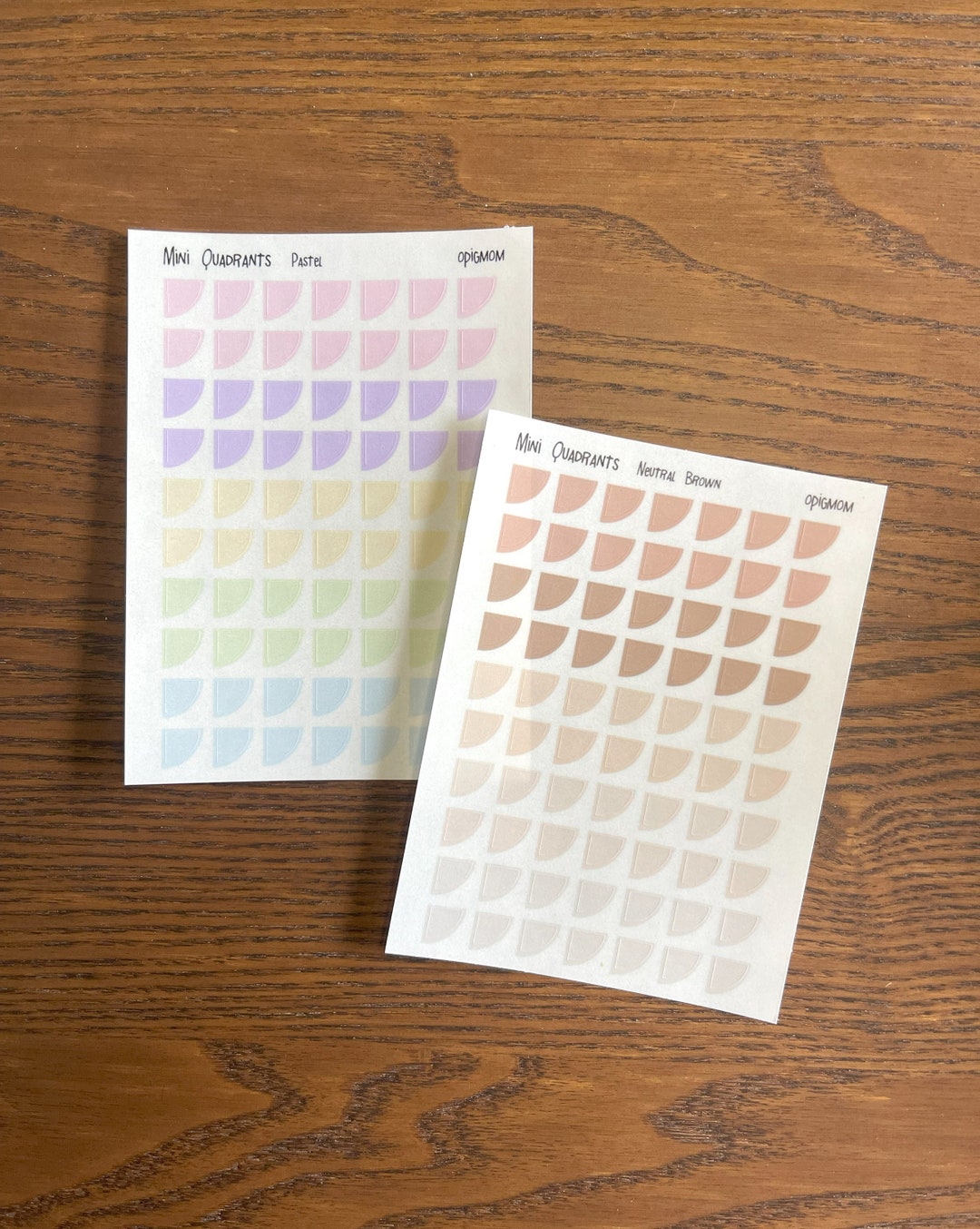 Mini Quadrants Planner Stickers | Quadrant | Transparent Shape Stickers ...