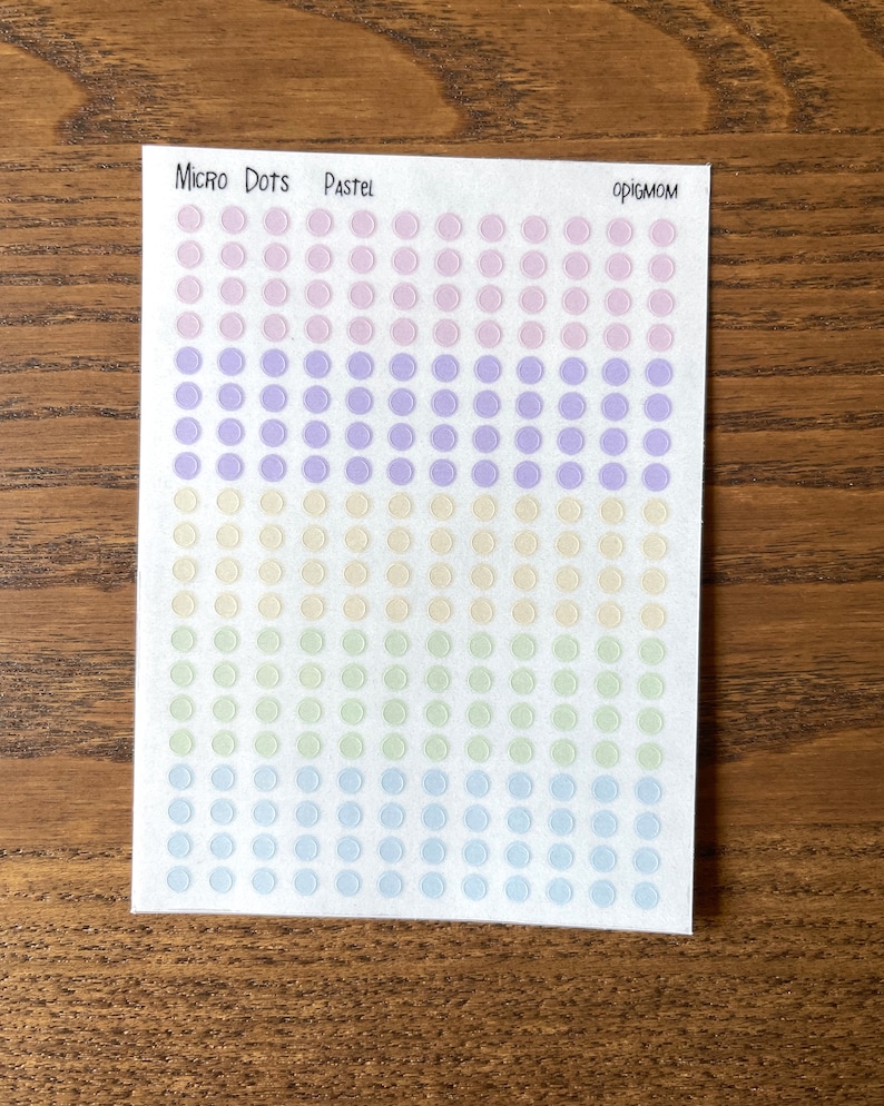 Micro Dots | Transparent Dots | 28 Colors, Functional Planner Stickers ...