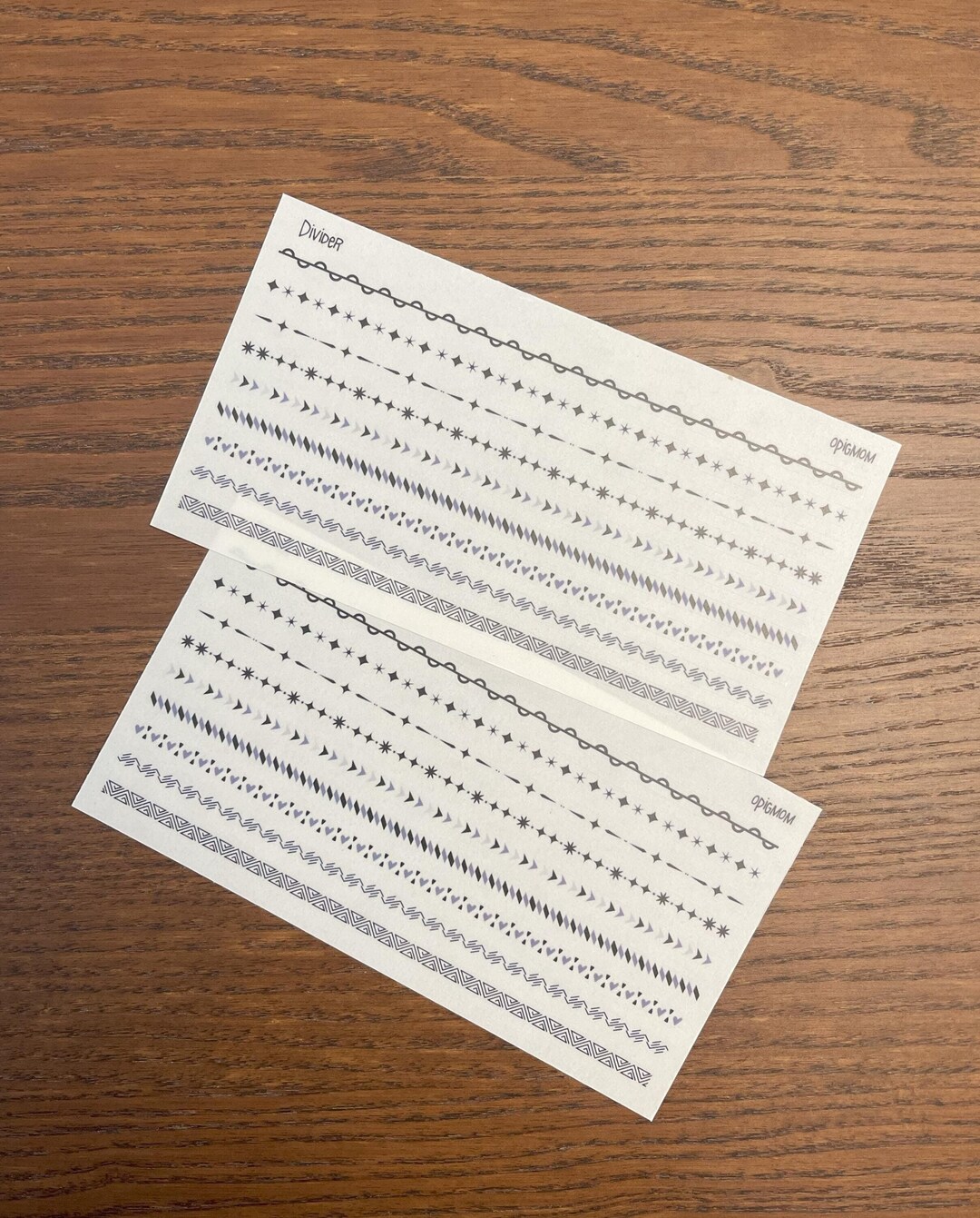 Hobonichi Weeks Divider | Header Divider Stickers | Deco Stickers ...