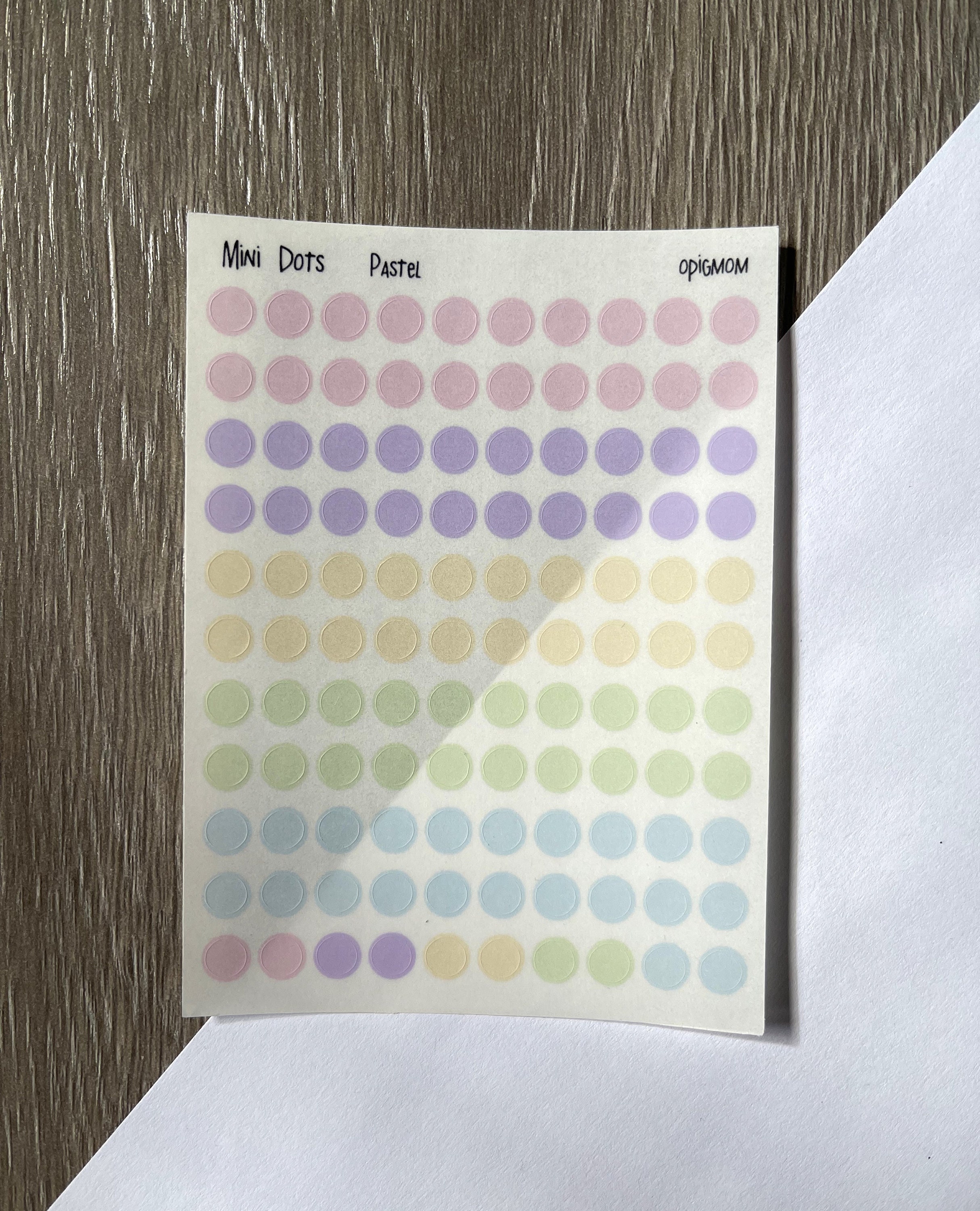Mini Dots 28 Colors, Transparent Dots Circle Sticker Functional Planner ...