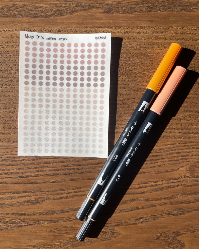 Micro Dots Transparent Dots 28 Colors Functional Planner - Etsy