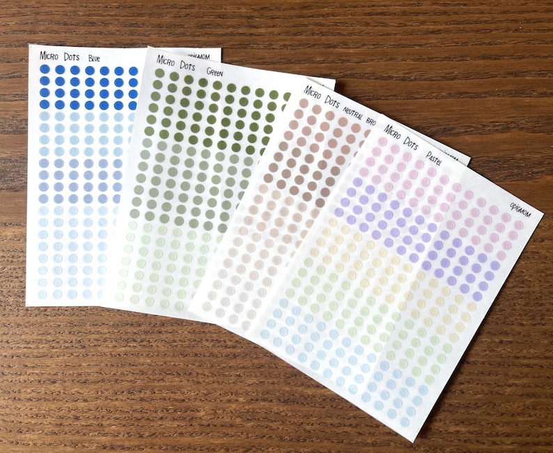Micro Dots | Transparent Dots | 28 Colors, Functional Planner Stickers ...
