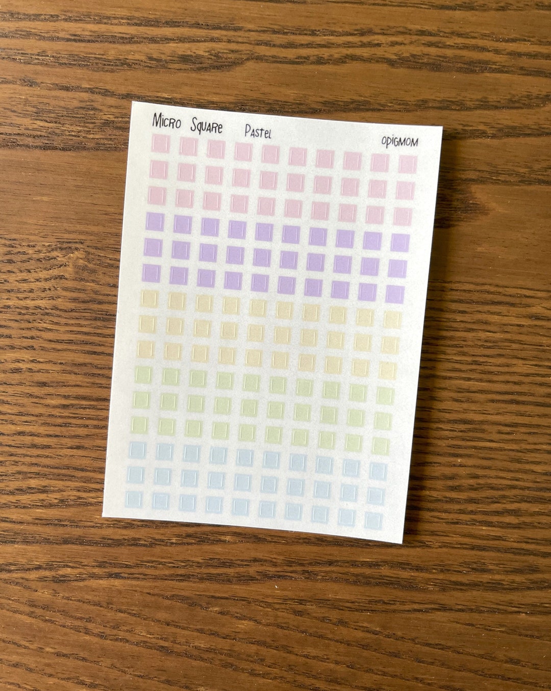 Micro Square | Transparent Square, 28 Colors, Functional Stickers ...