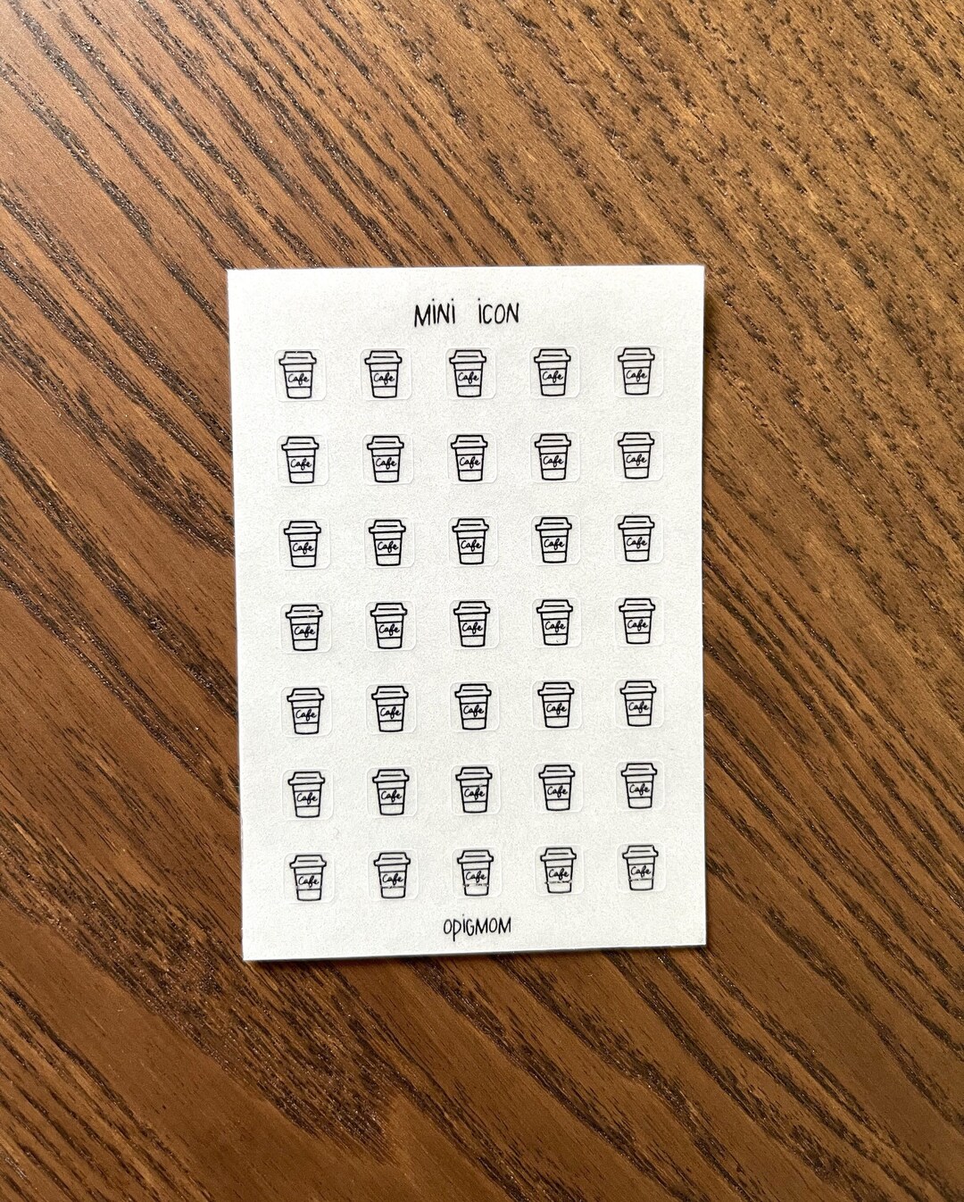COFFEE Micro Icon Stickers | Mini Icon Transparent Stickers | Clear ...
