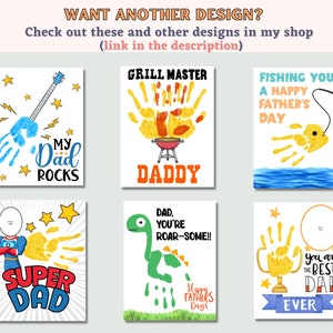 Child Handprint Gift for Father's Day Printable Keepsake Craft DIY, I ...