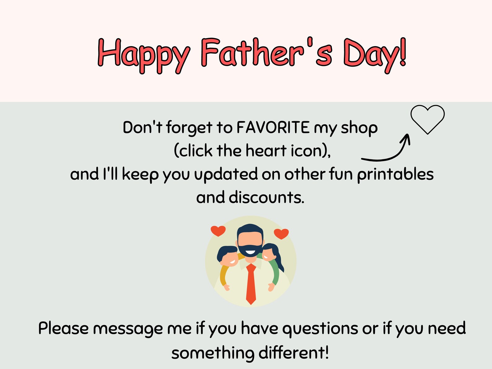 Child Handprint Gift for Father's Day Printable Keepsake Craft DIY, I ...