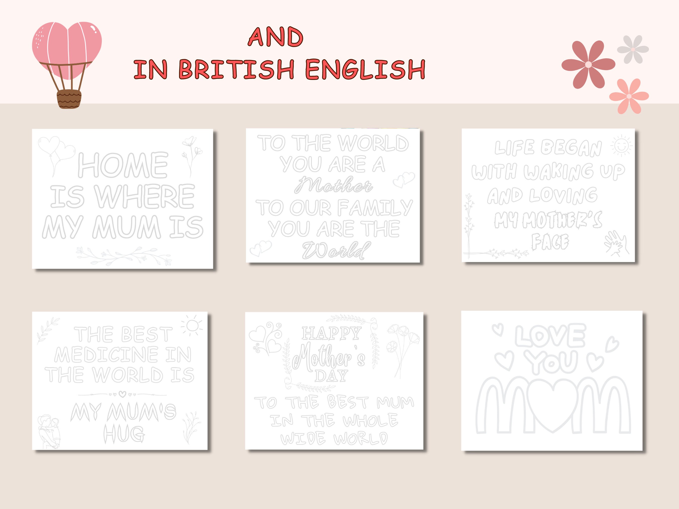 Mother's Day Printable Coloring Pages for Kids | Mother's Day Activity ...