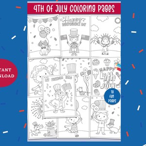 4th of July Coloring Pages for Kids, Independence Day PDF, Patriotic ...