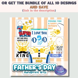 Child Handprint Gift for Father's Day Printable Keepsake Craft DIY, I ...