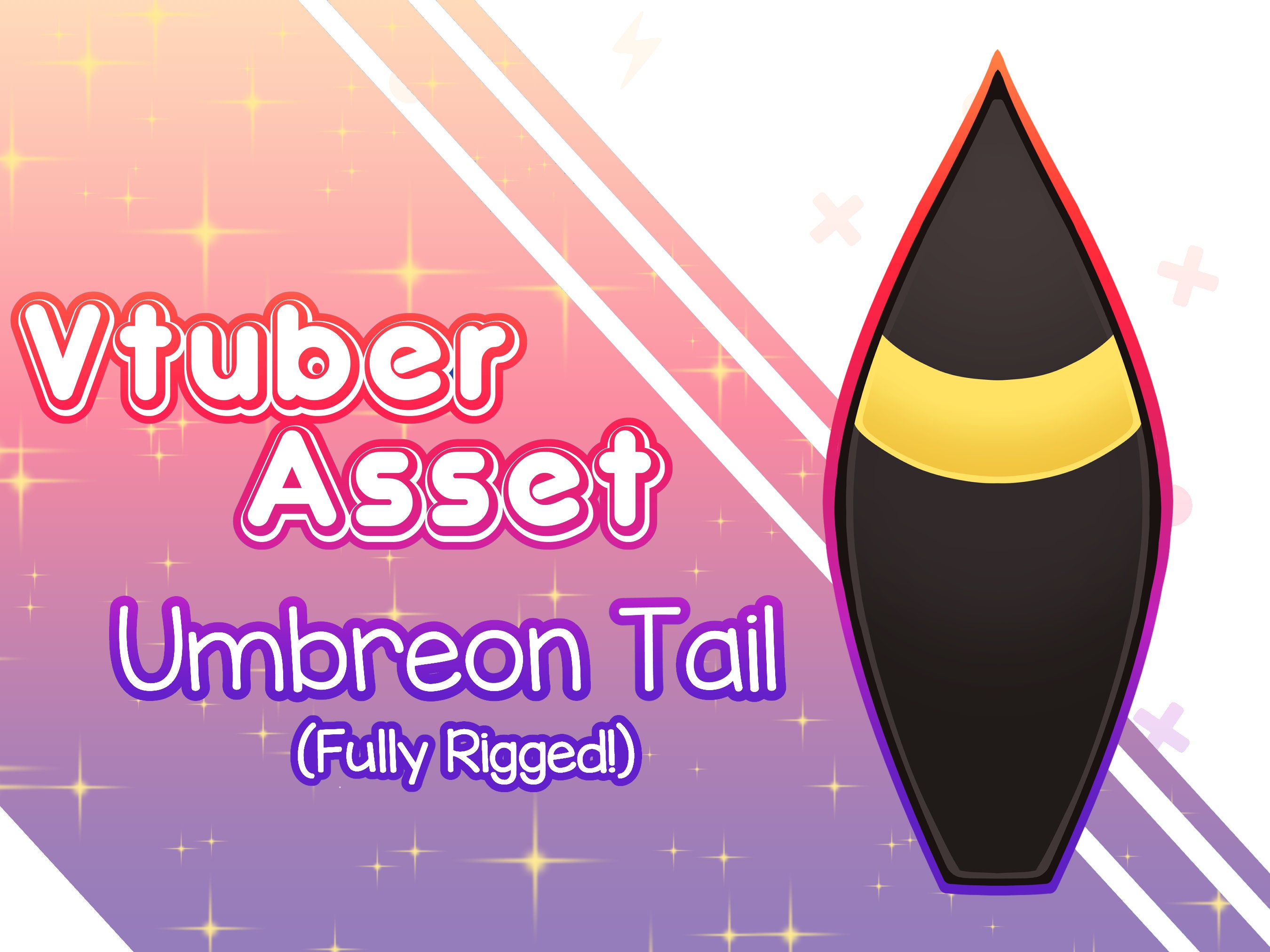 Pokemon Vtuber Asset | Rigged Umbreon Tail - Etsy