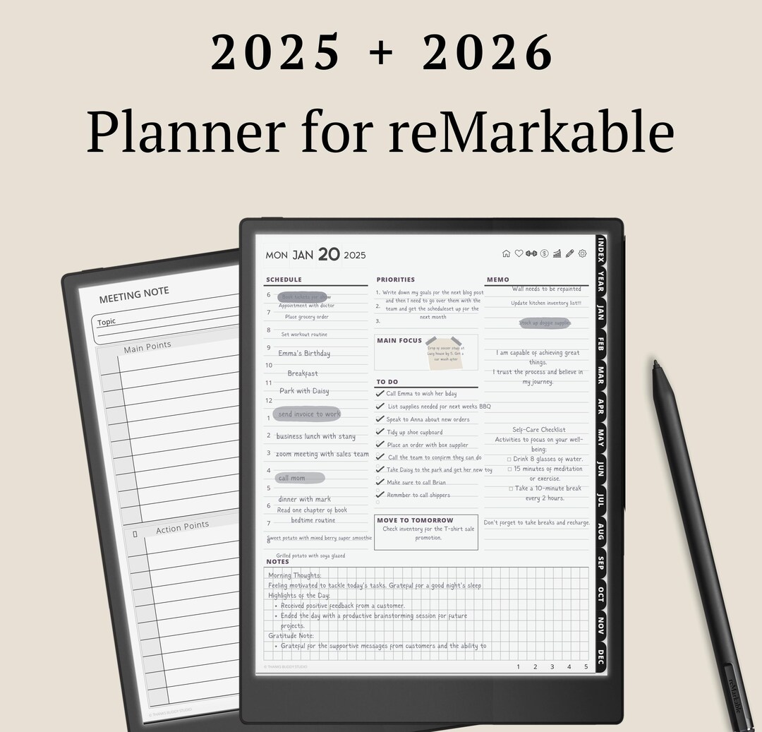 ADHD Digital Planner 2025 iPad Android Compatible Science-based ADHD ...