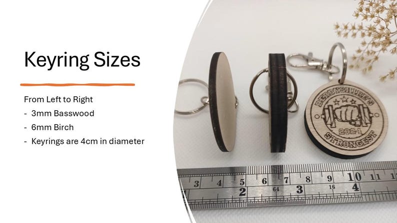 Custom Wooden Logo Keyrings: Personalised Promotional Product, Event ...