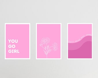 Pink Aesthetic Motivational Quote Poster - Etsy