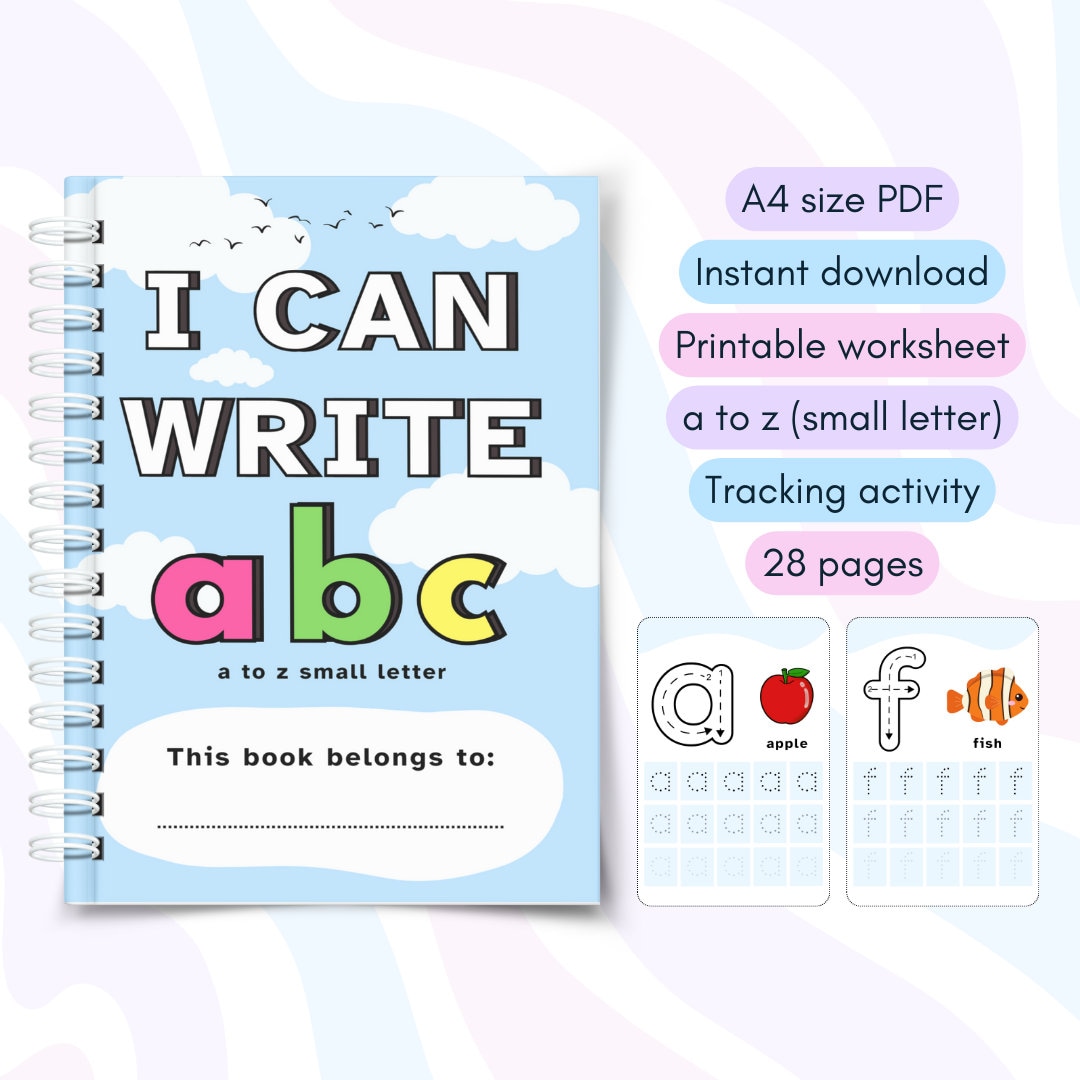 Alphabet a to Z Small Letter a Z Tracing Worksheet Homeschooling ...