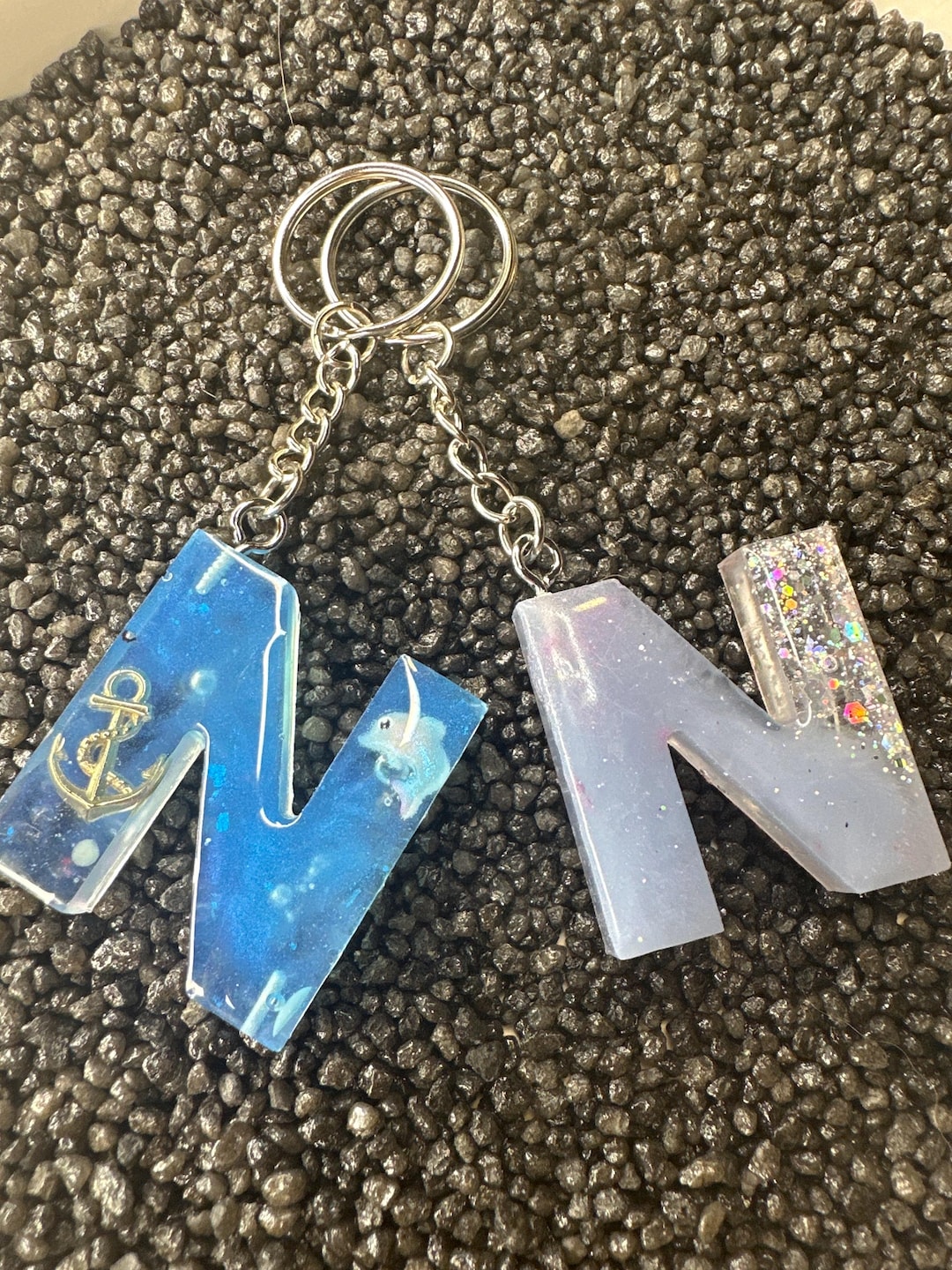 Epoxy Resin Letter Keychain | Individual Gift Ideas | Creative ...