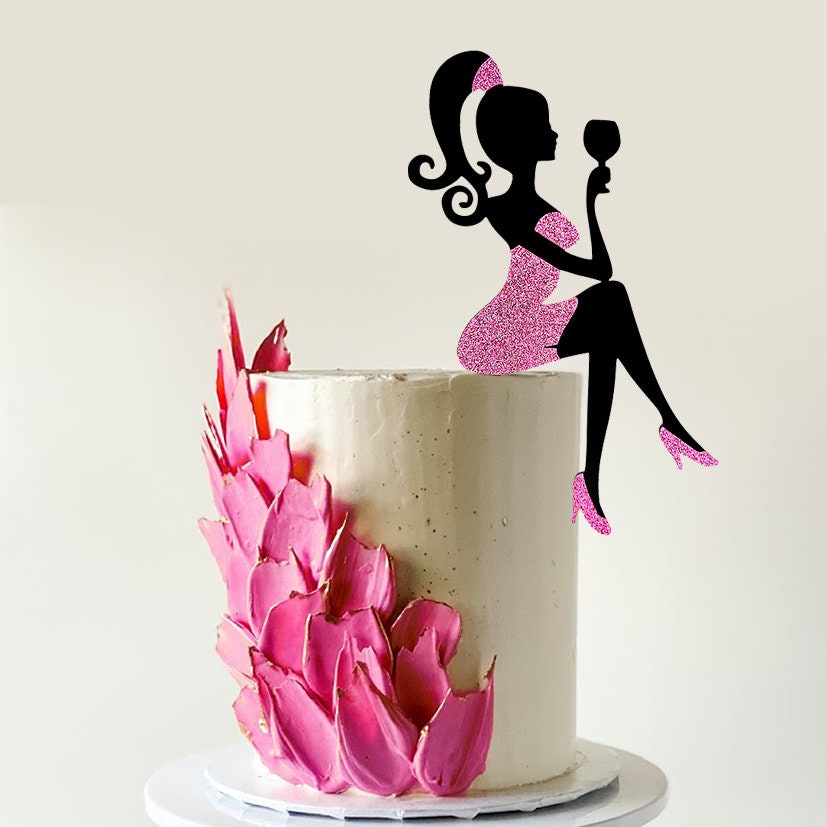 Elegant Cake Topper Lady in High Heels Downloadable Vector File - Etsy