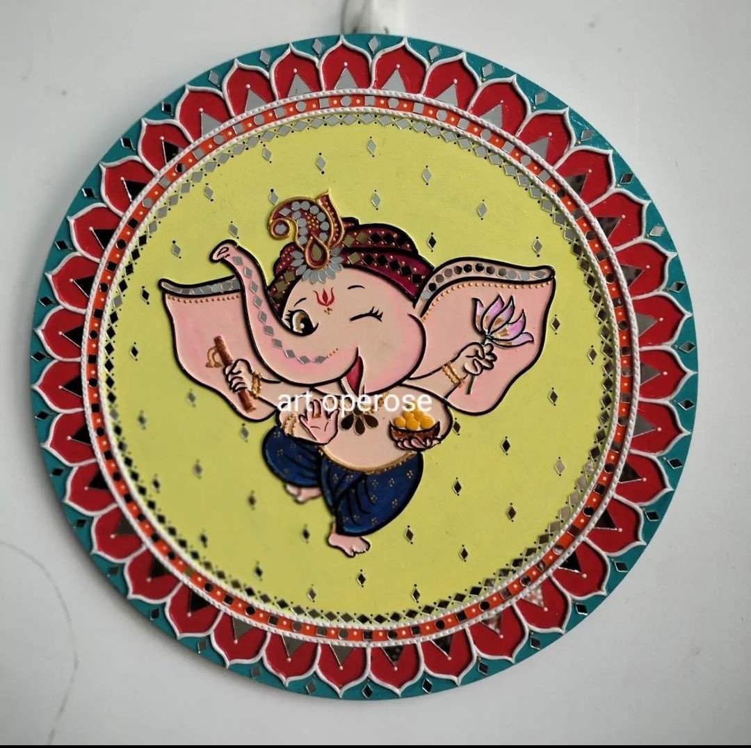 Ganesh Lippan Wall Art - Etsy