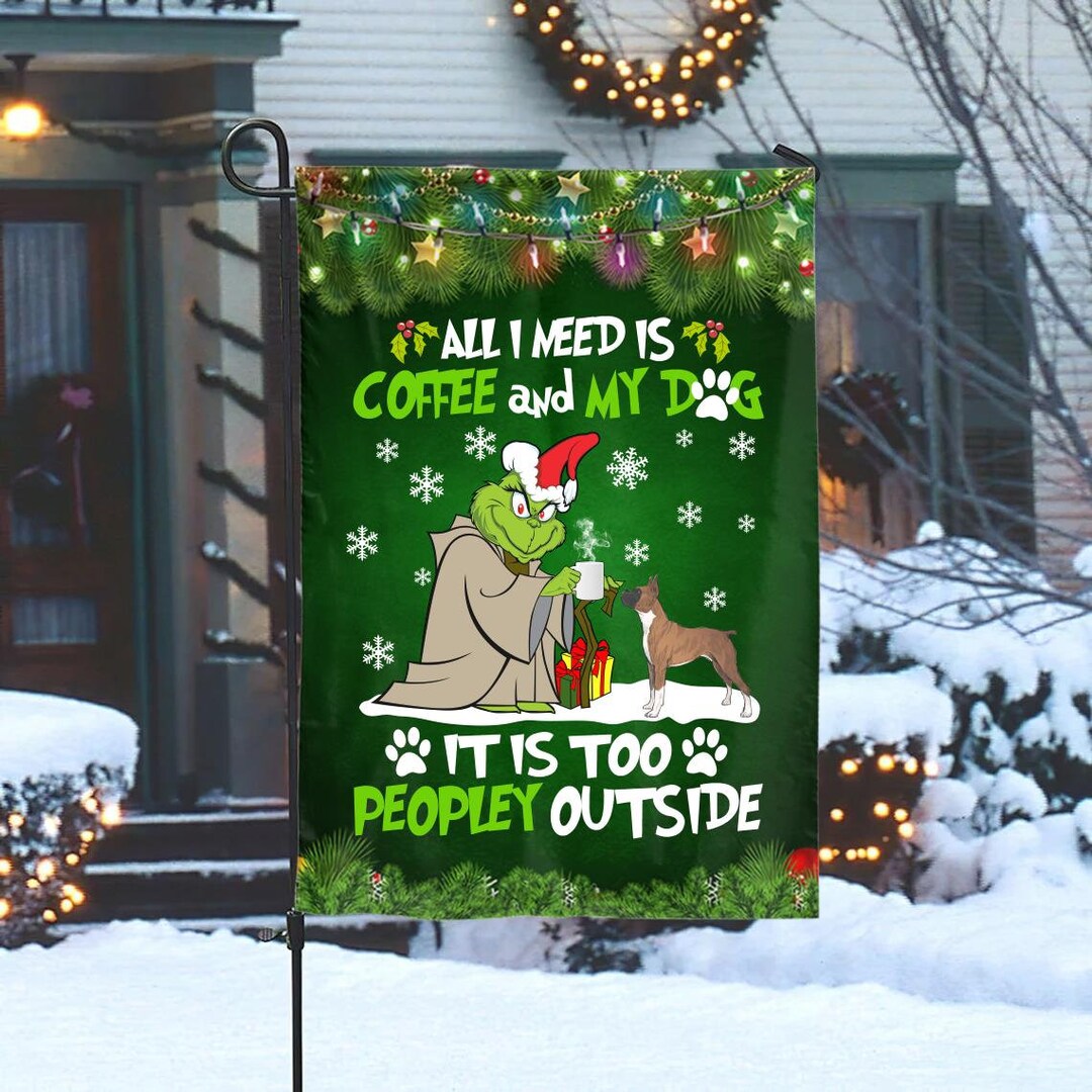 Merry Christmas Grinch Garden Flaghouse Flag Grinchall I - Etsy
