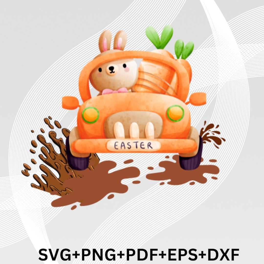 Bunny in Truck SVG, File Easter Bunny SVG, Bunny Butt Svg,Truck svg ...