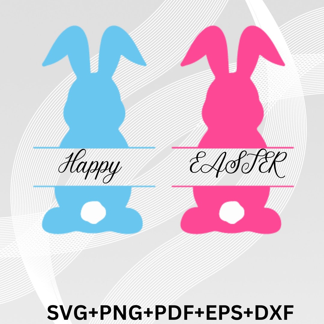Easter Bunny Couple Svg, Kids Easter Svg, Boy Girl Rabbit Svg, Cute ...
