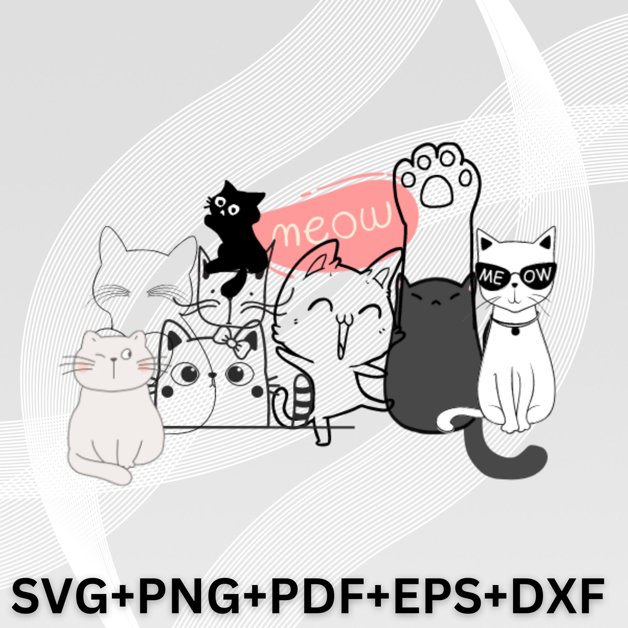 Cat Svg Cat Png Cat Lover Svg Cute Cat Svg Cat Face Svg - Etsy