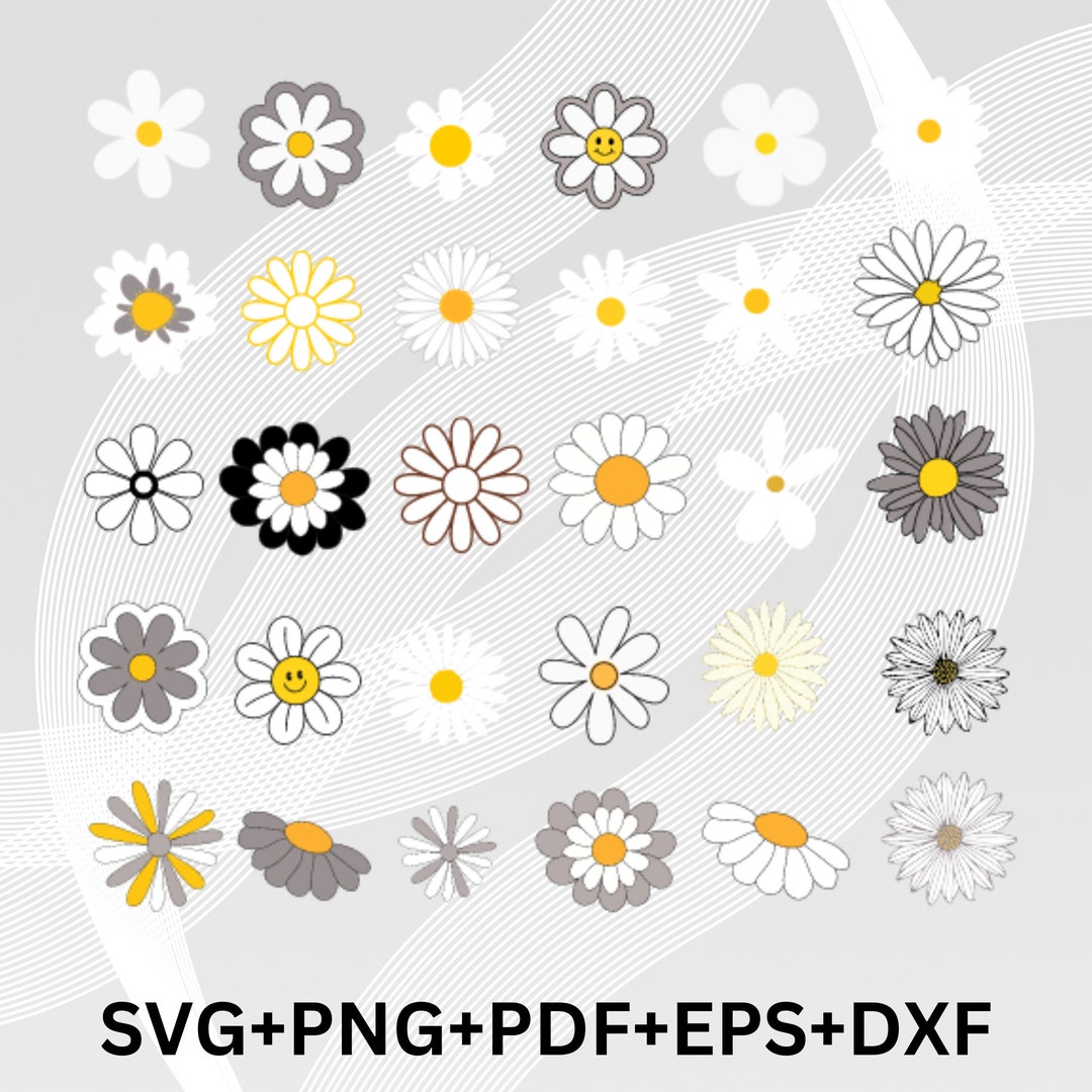 Daisy SVG Bundle, Daisy Flower Svg Files, Daisy Monogram Svg, Flower ...