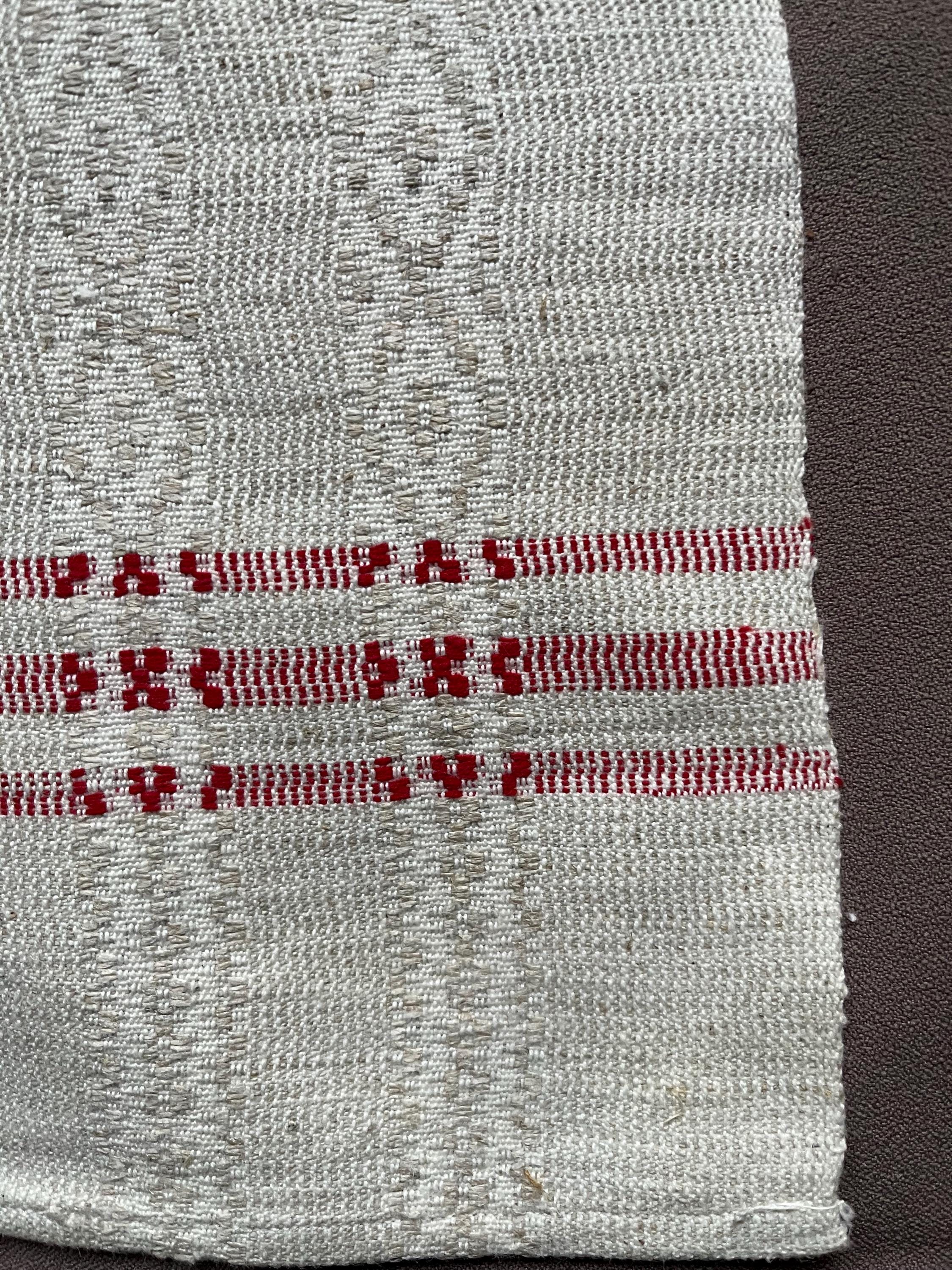 Swedish Vintage Towel Embroidery Monogram Letter H Decor Natural Linen ...
