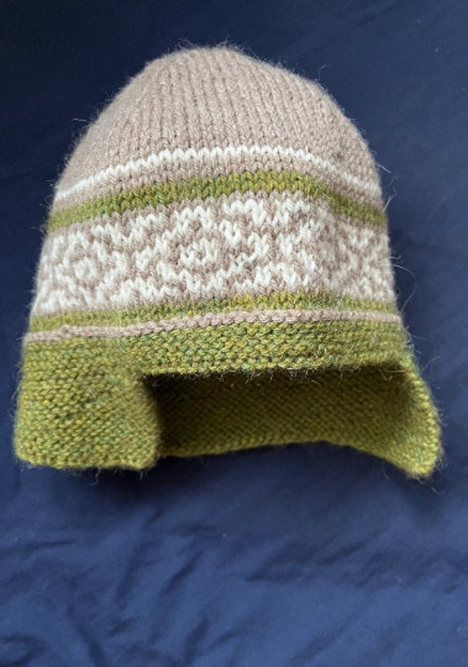 Kids Unisex Vintage Handknitted Wool Hat Eardrops Traditional Crafts ...